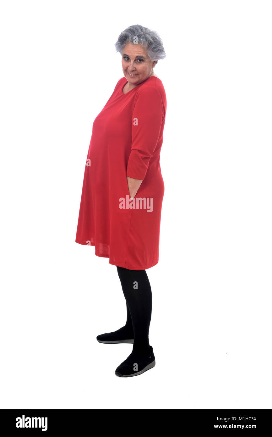 Profile view beautiful senior woman Cut Out Stock Images & Pictures - Alamy