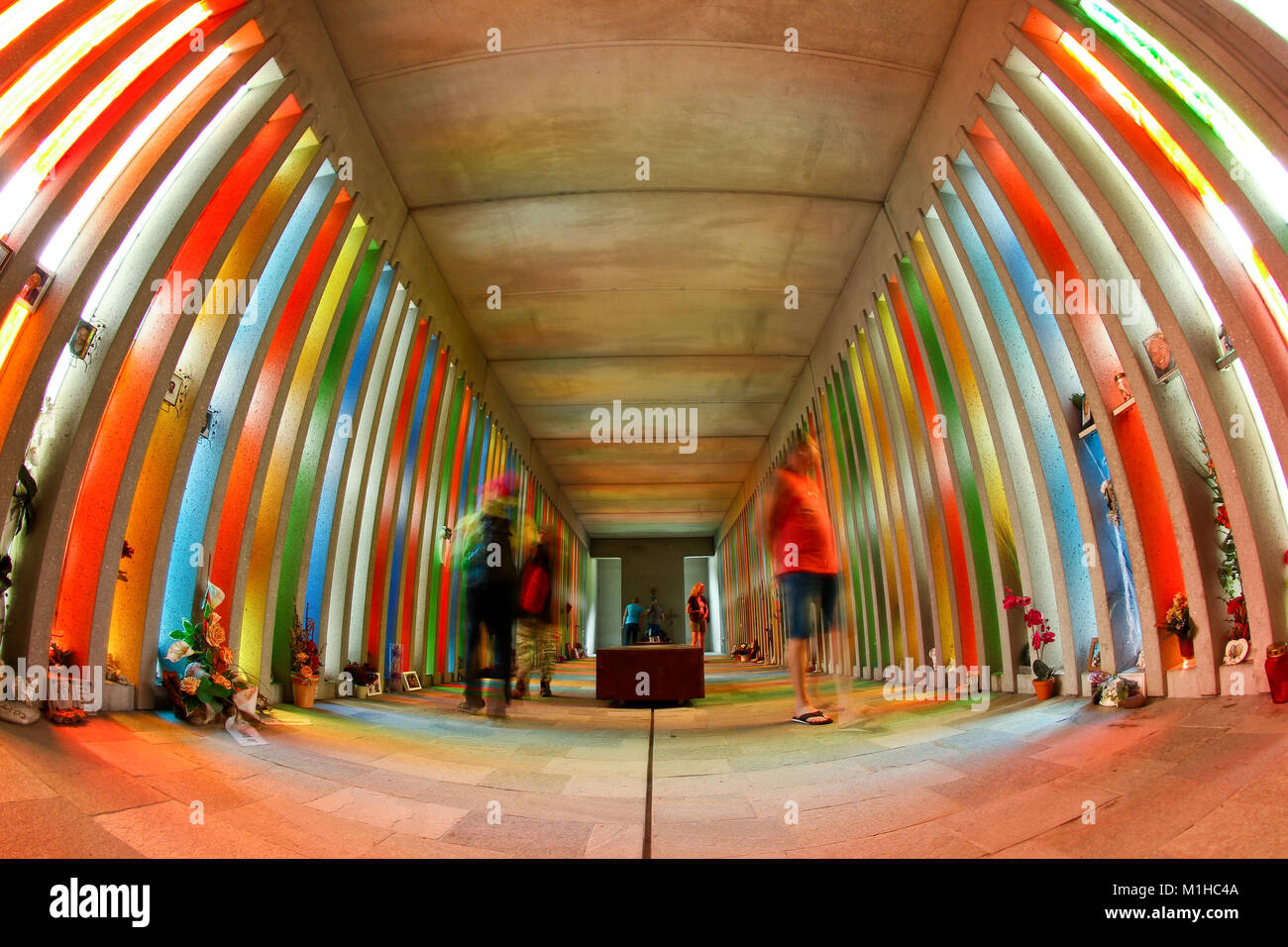 The picture of the interior of the Kaprun funicular disaster memorial ...
