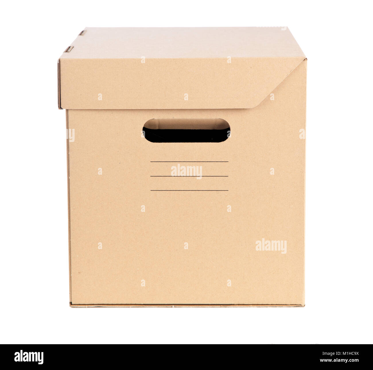 Cardboard box isolated on white background Stock Photo - Alamy