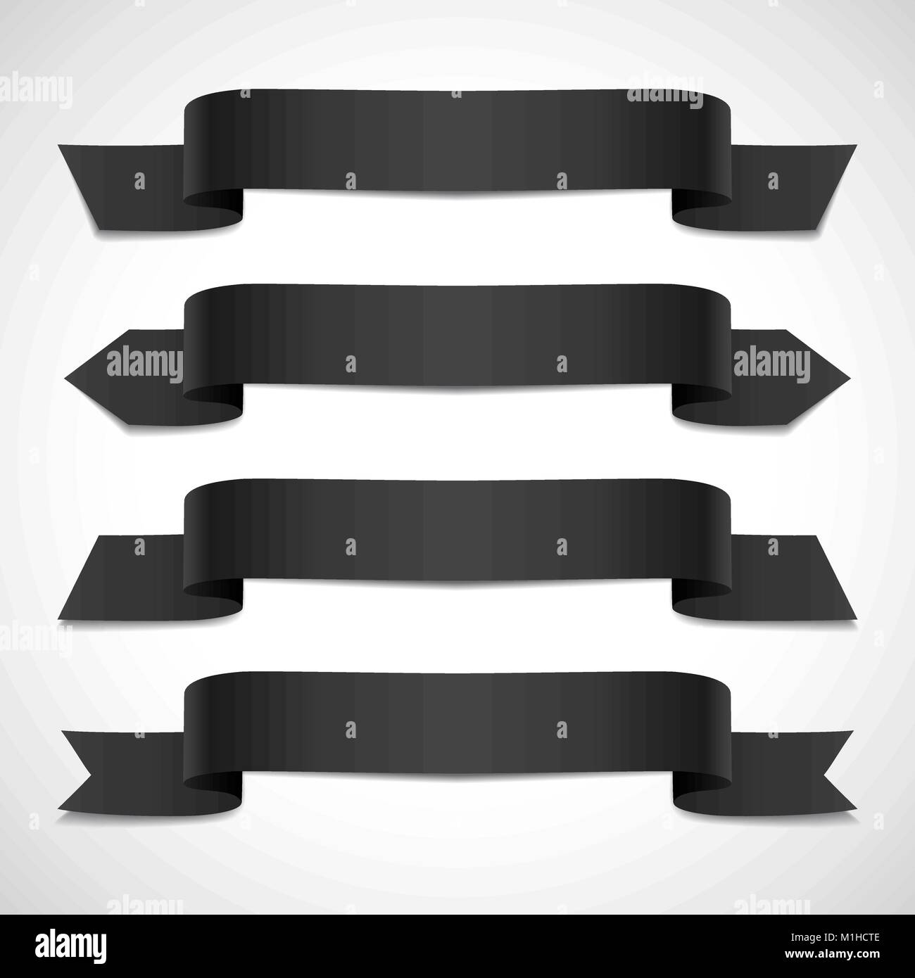 Black decorative banners set Stock Vector Image & Art - Alamy