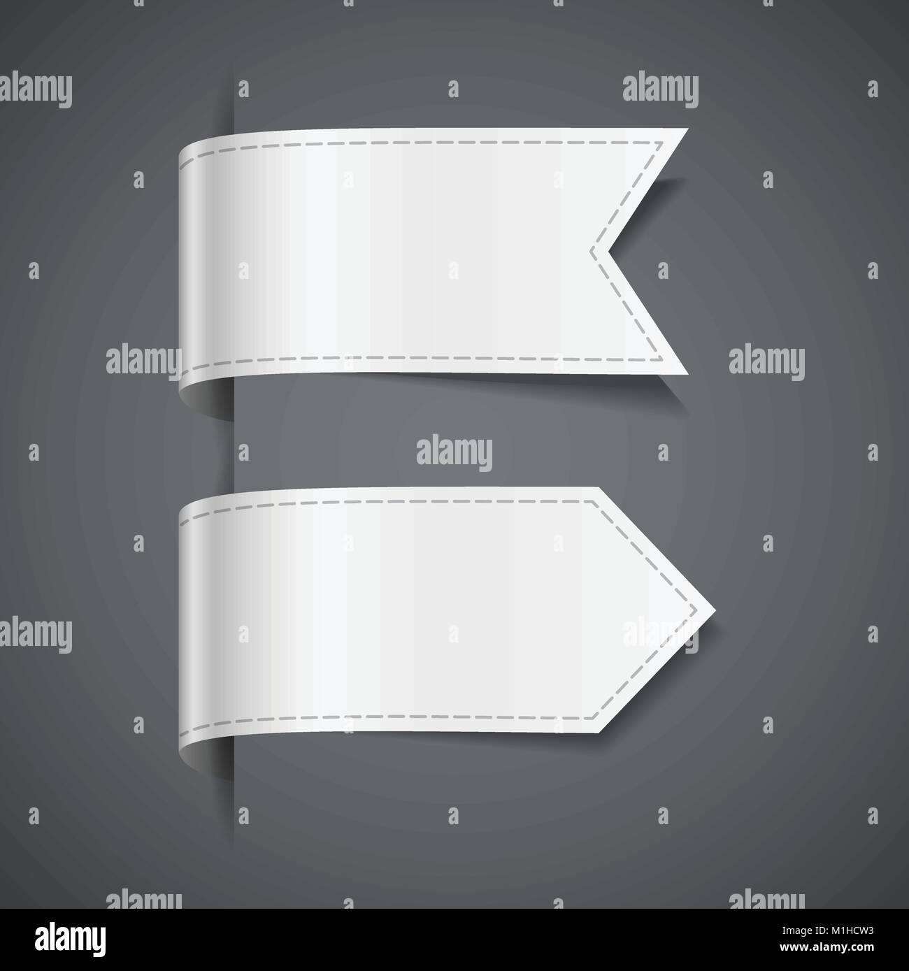 Set of white decorative ribbons Stock Vector Image & Art - Alamy