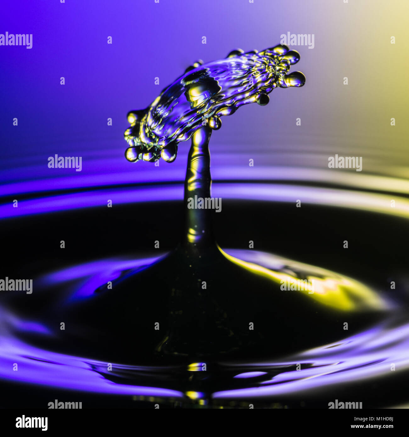 An abstract macro shot of a water drop collision Stock Photo - Alamy