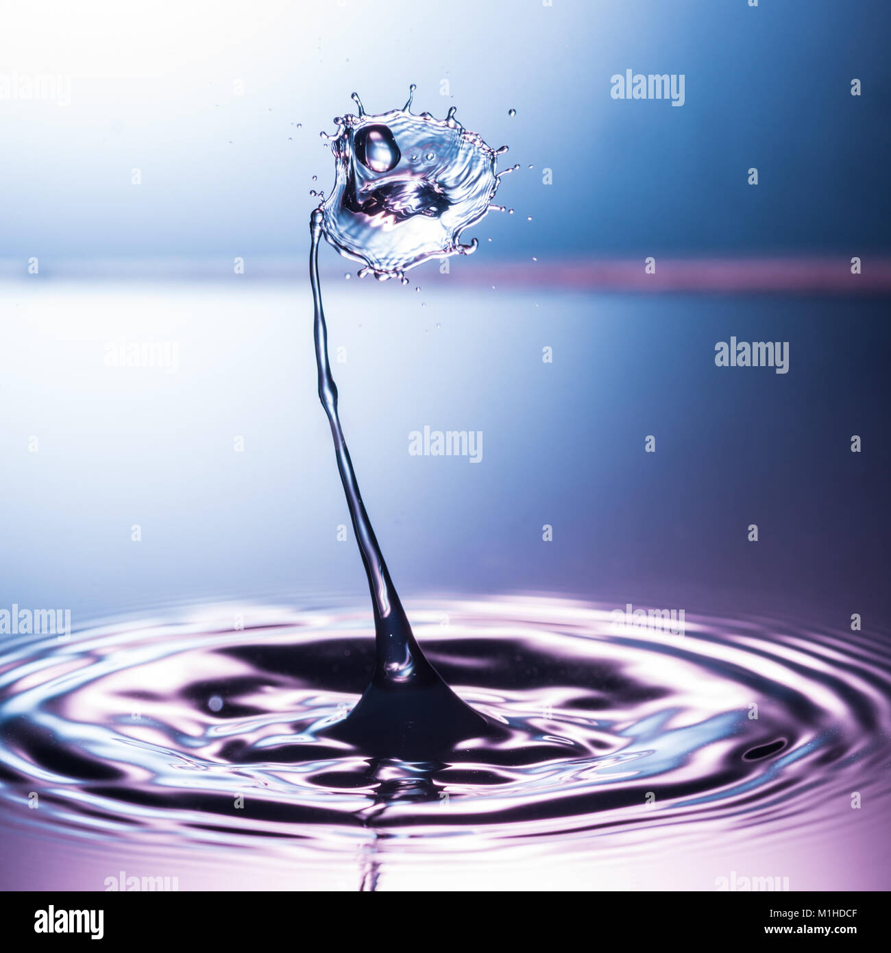 An abstract macro shot of a water drop collision Stock Photo - Alamy