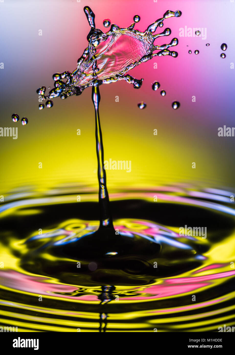 An abstract macro shot of a water drop collision Stock Photo - Alamy