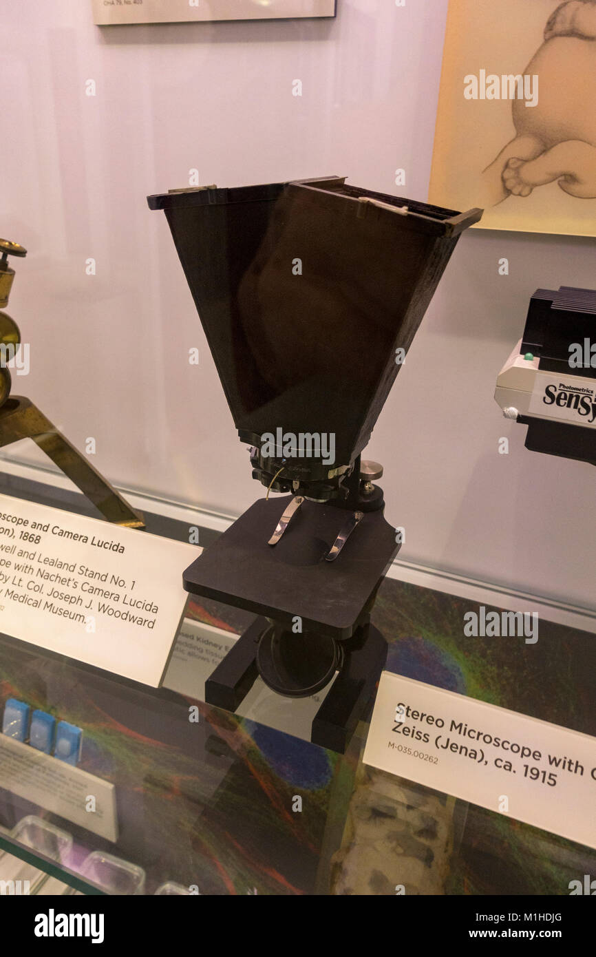 Stereo microscope Zeiss (Jena), ca. 1915 on display in the National ...