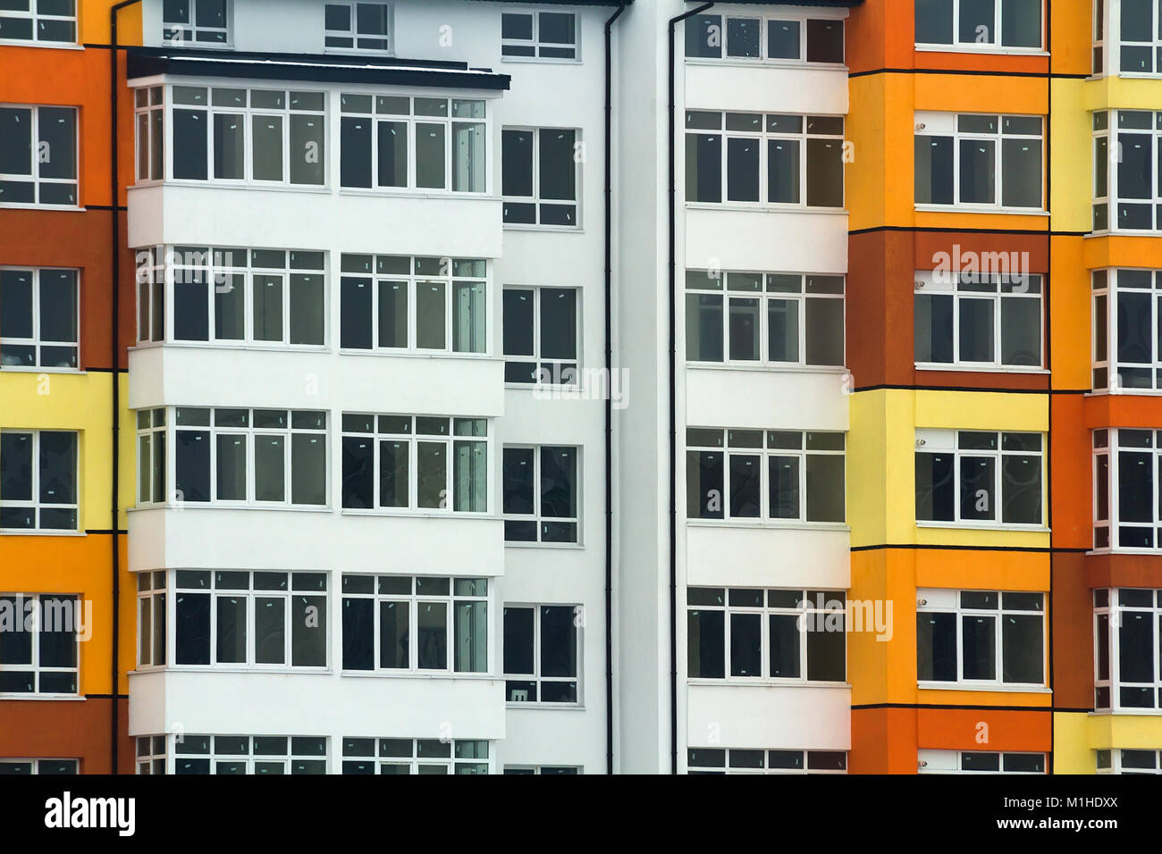 Pattern of windows on a building wall. texture of window building ...