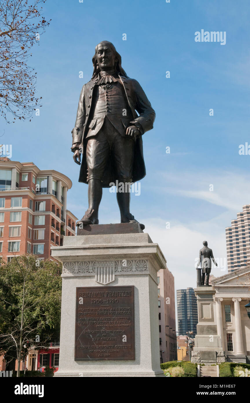 Benjamin Franklin Statue Stock Photo - Alamy