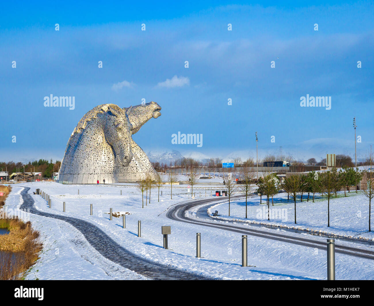Kelpies Falkirk Snow High Resolution Stock Photography and Images - Alamy