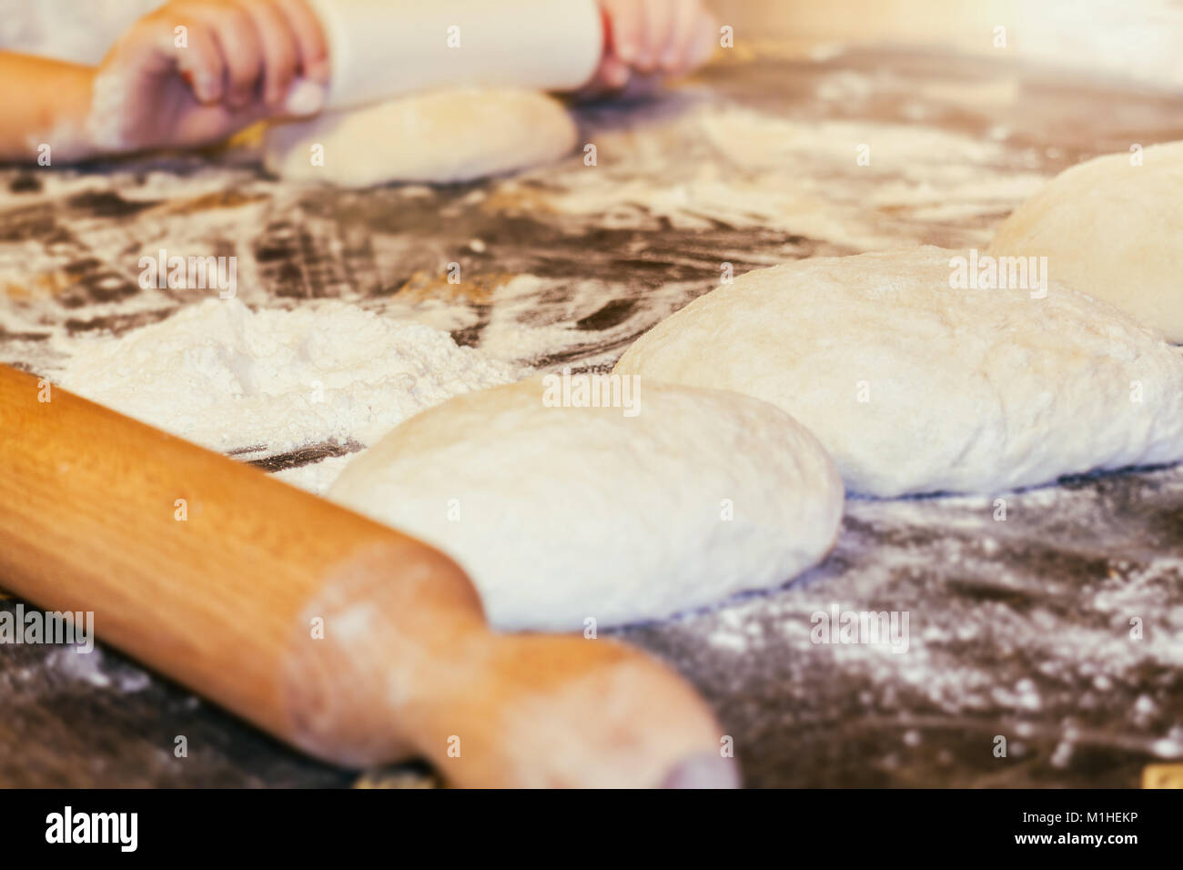 Making pizza dough hi-res stock photography and images - Alamy