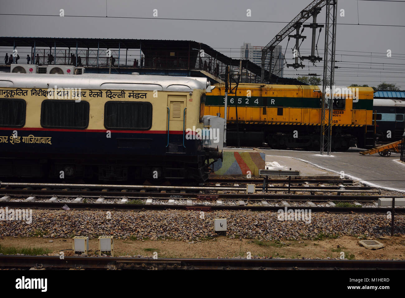 The New Delhi railway station Stock Photo - Alamy