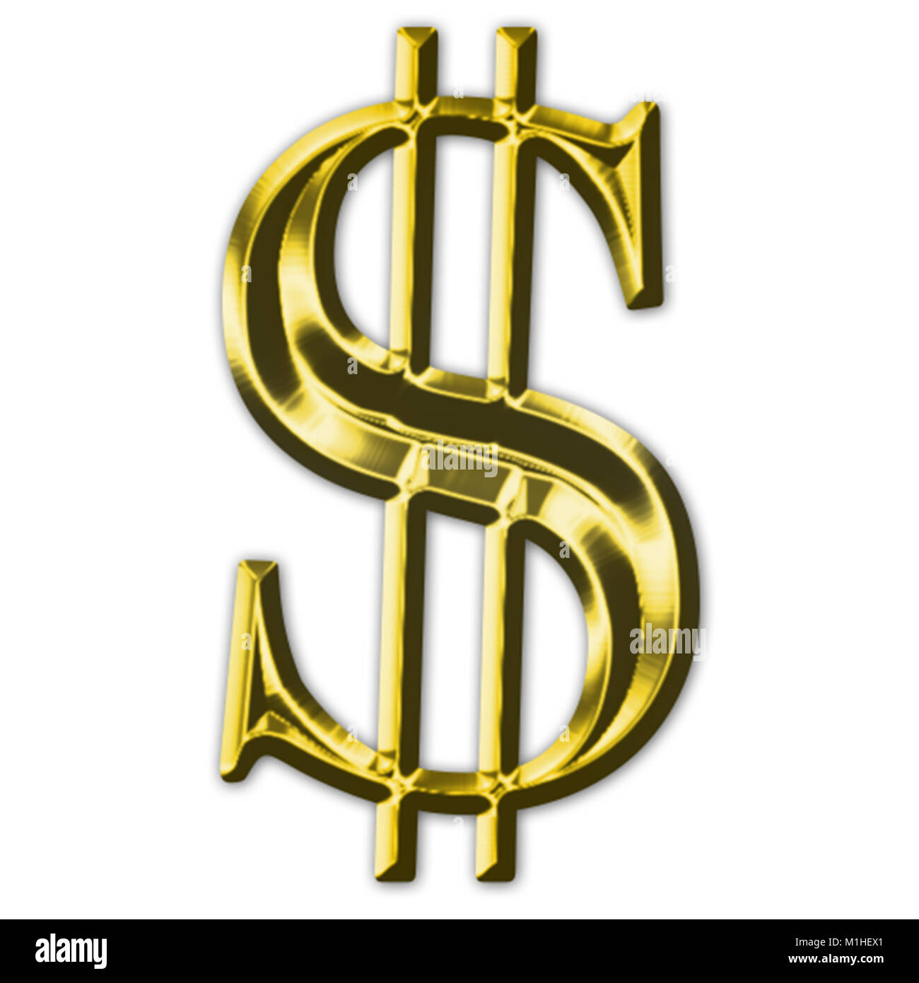 Golden metalic symbols Stock Photo - Alamy
