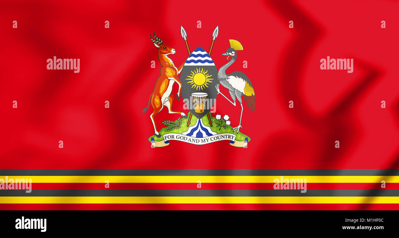 3D Presidential Standard of Uganda. 3D Illustration Stock Photo - Alamy
