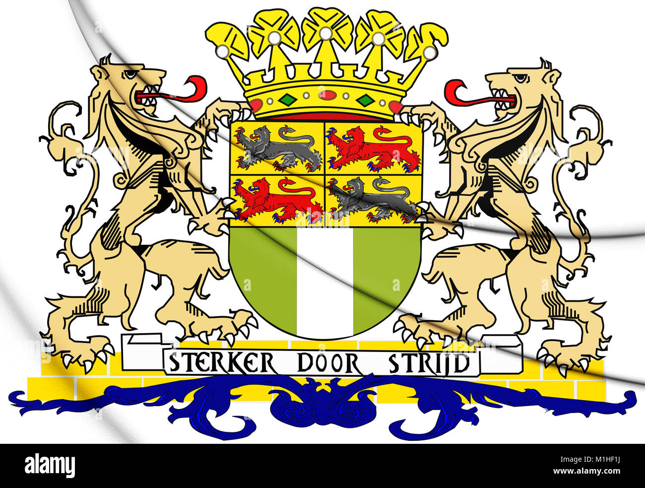 3D Rotterdam coat of arms, Netherlands. 3D Illustration Stock Photo - Alamy