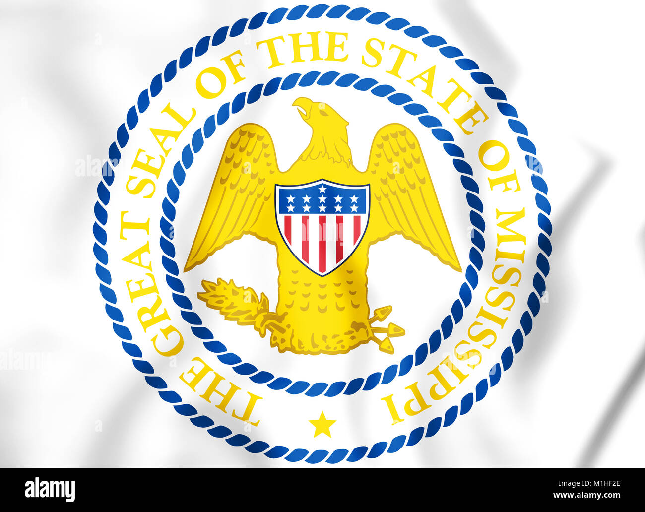 3D State Seal of the Mississippi state, USA. 3D Illustration Stock ...