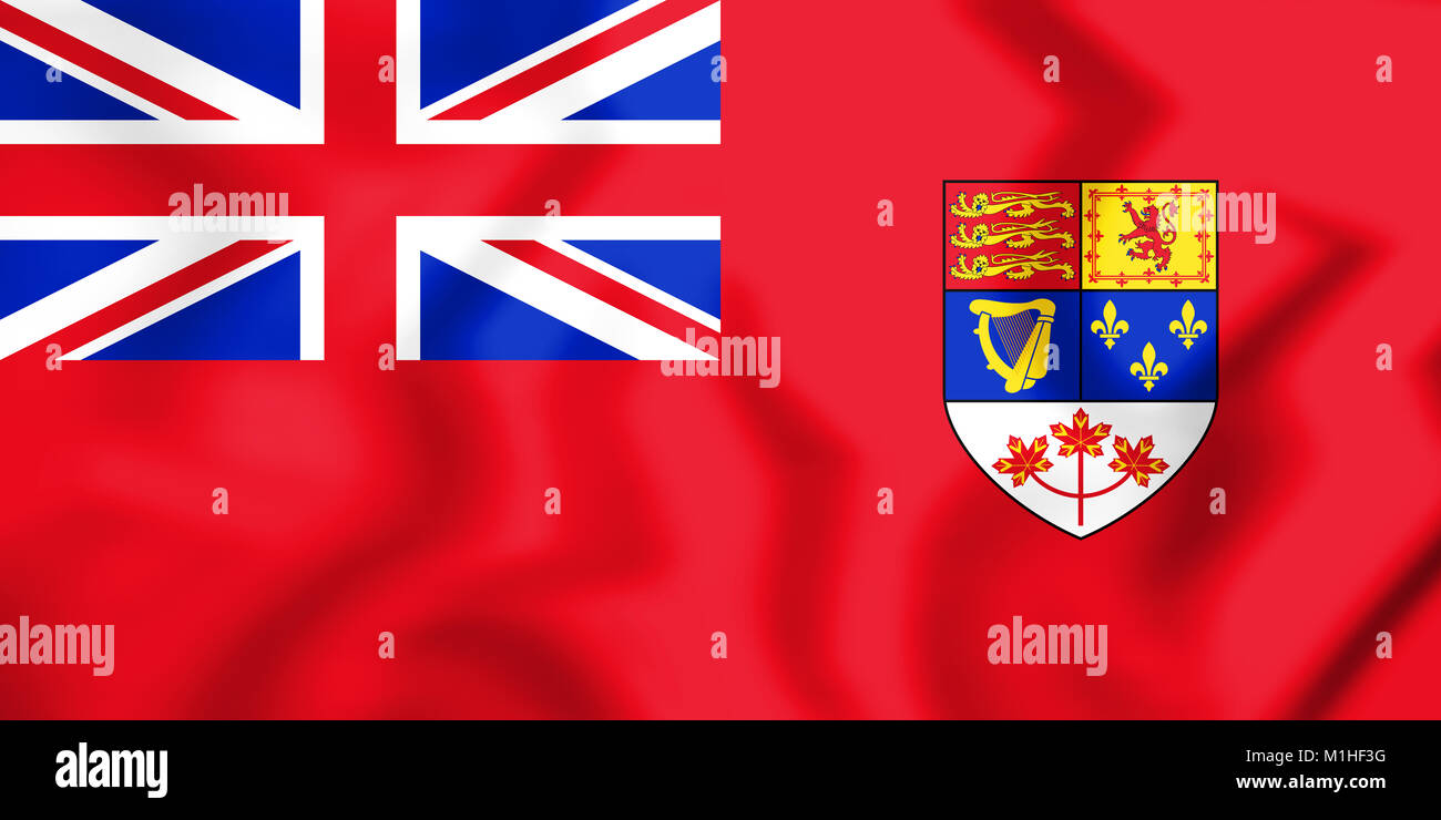 Canadian Red Ensign (1957-1965). 3D Illustration Stock Photo - Alamy