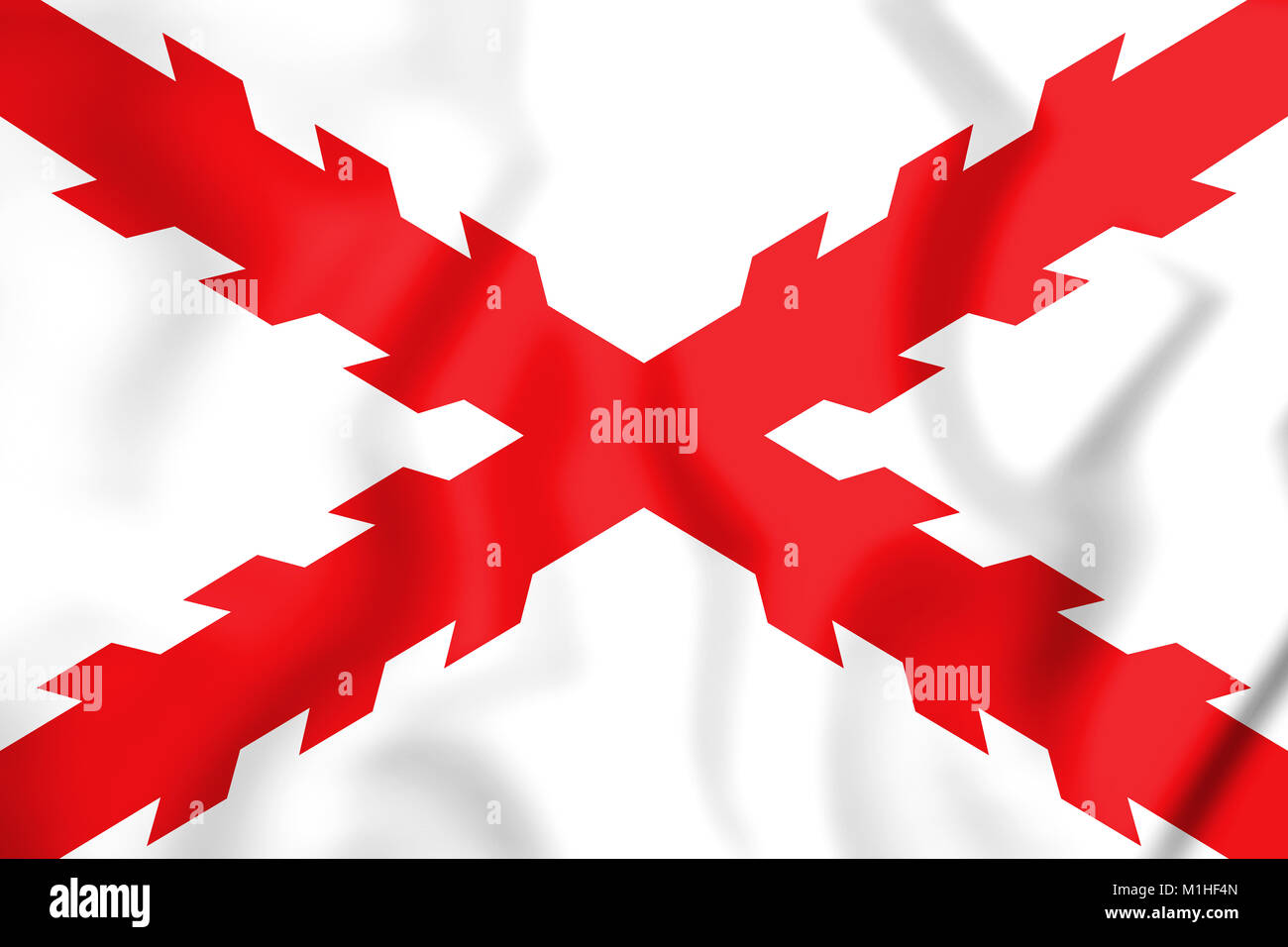 Cross of Burgundy Flag. 3D Illustration. Front View Stock Photo - Alamy