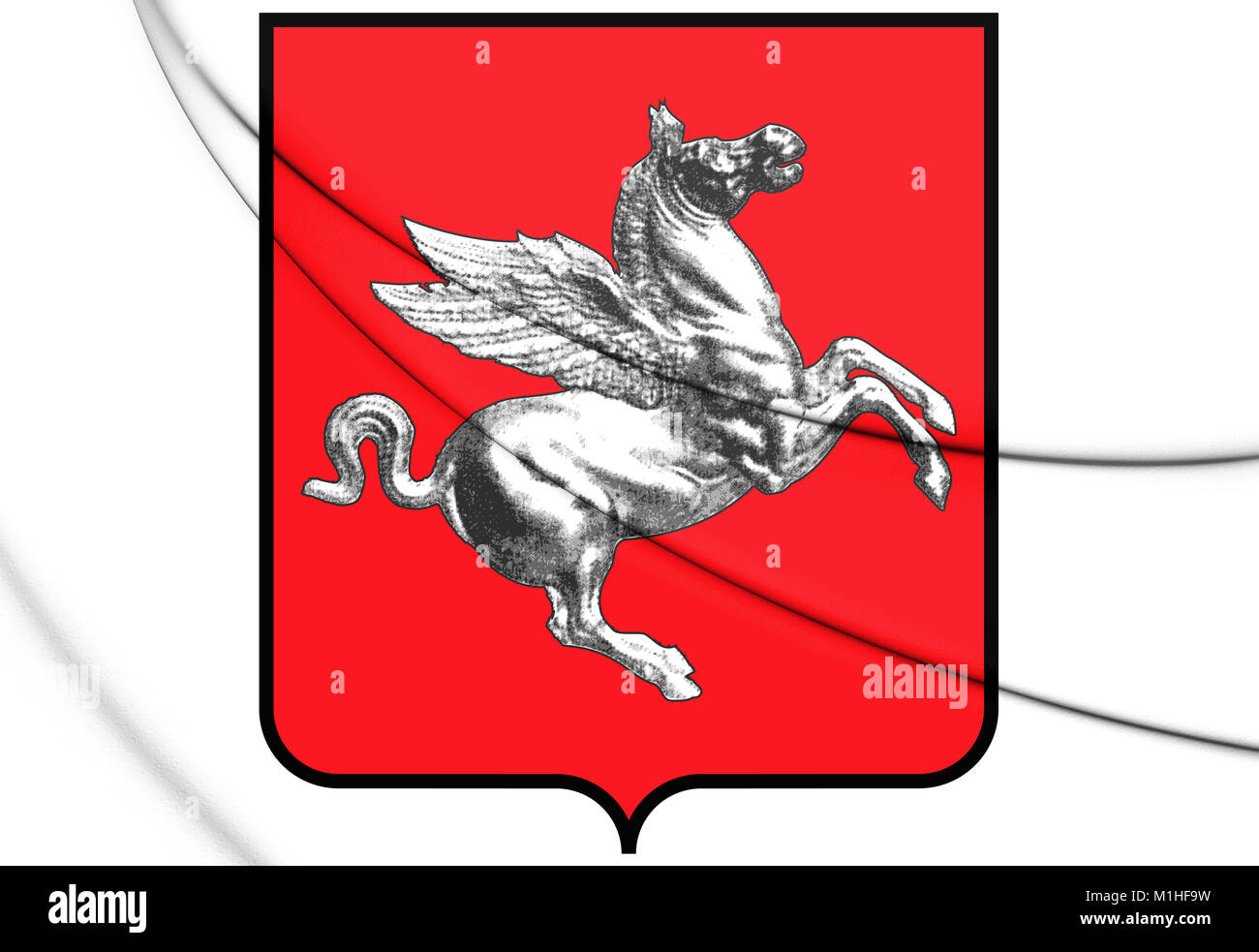 Tuscany coat of arms, Italy. 3D Illustration Stock Photo - Alamy