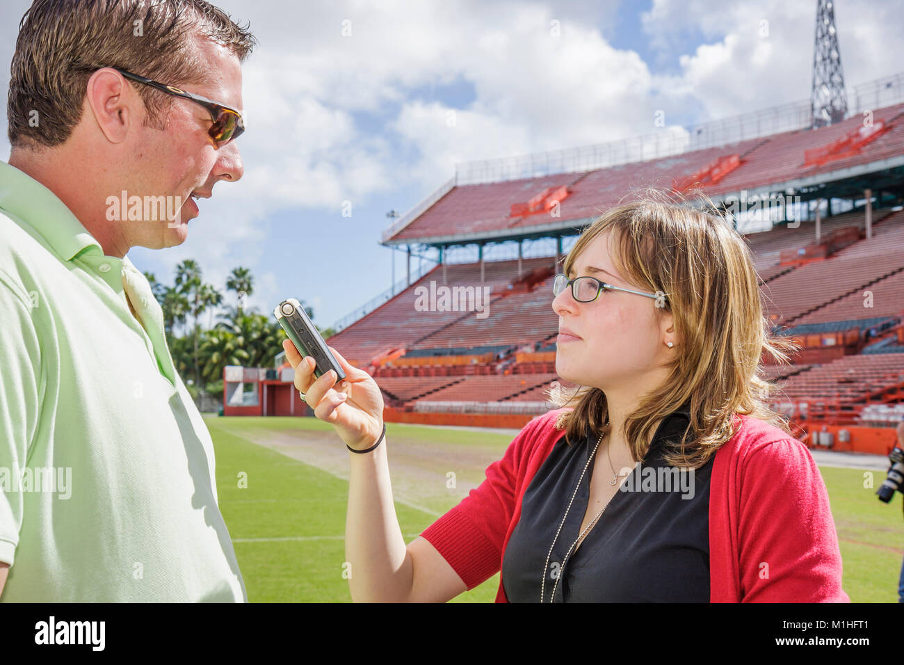 Miami Florida,Orange Bowl,football stadium demolition press conference ...