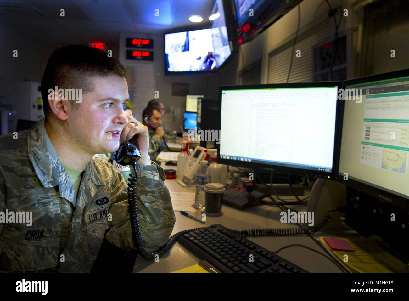 Senior Airman Jesse Crow, 434th Air Refueling Wing command post ...