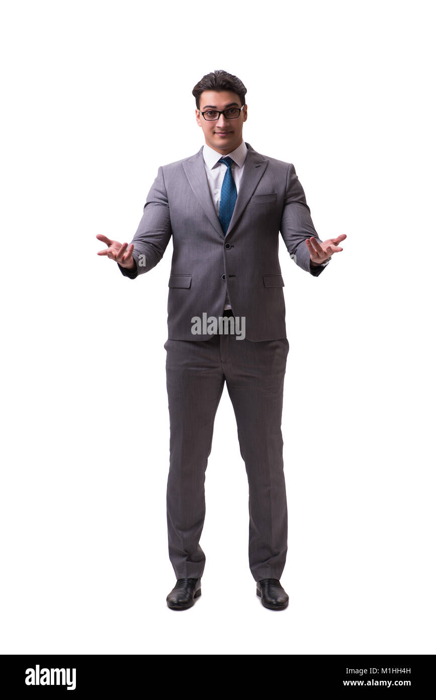 Handsome businessman isolated on white background Stock Photo - Alamy