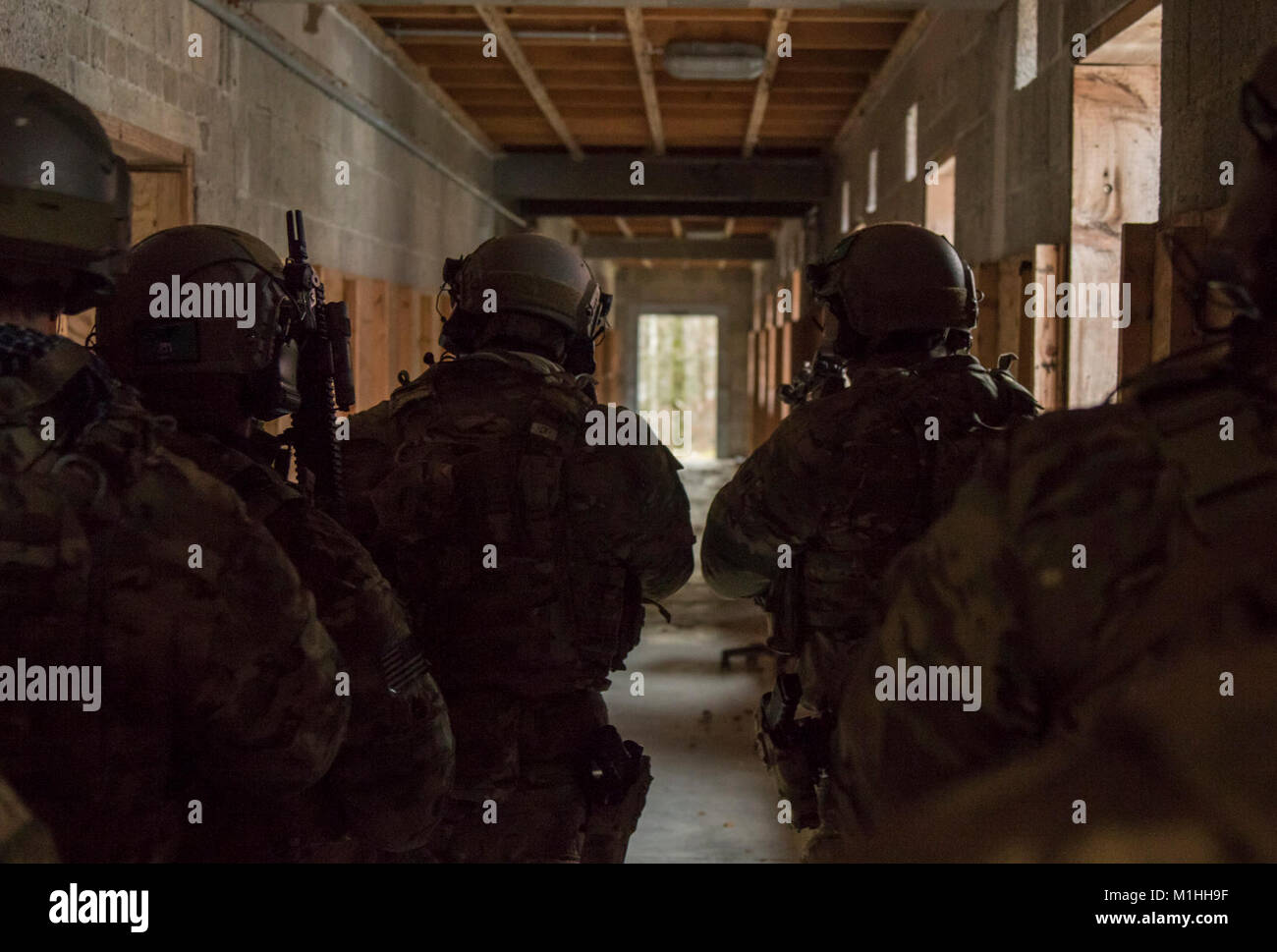 U.S. Special Forces Soldiers conduct Close Quarters Battle training at ...