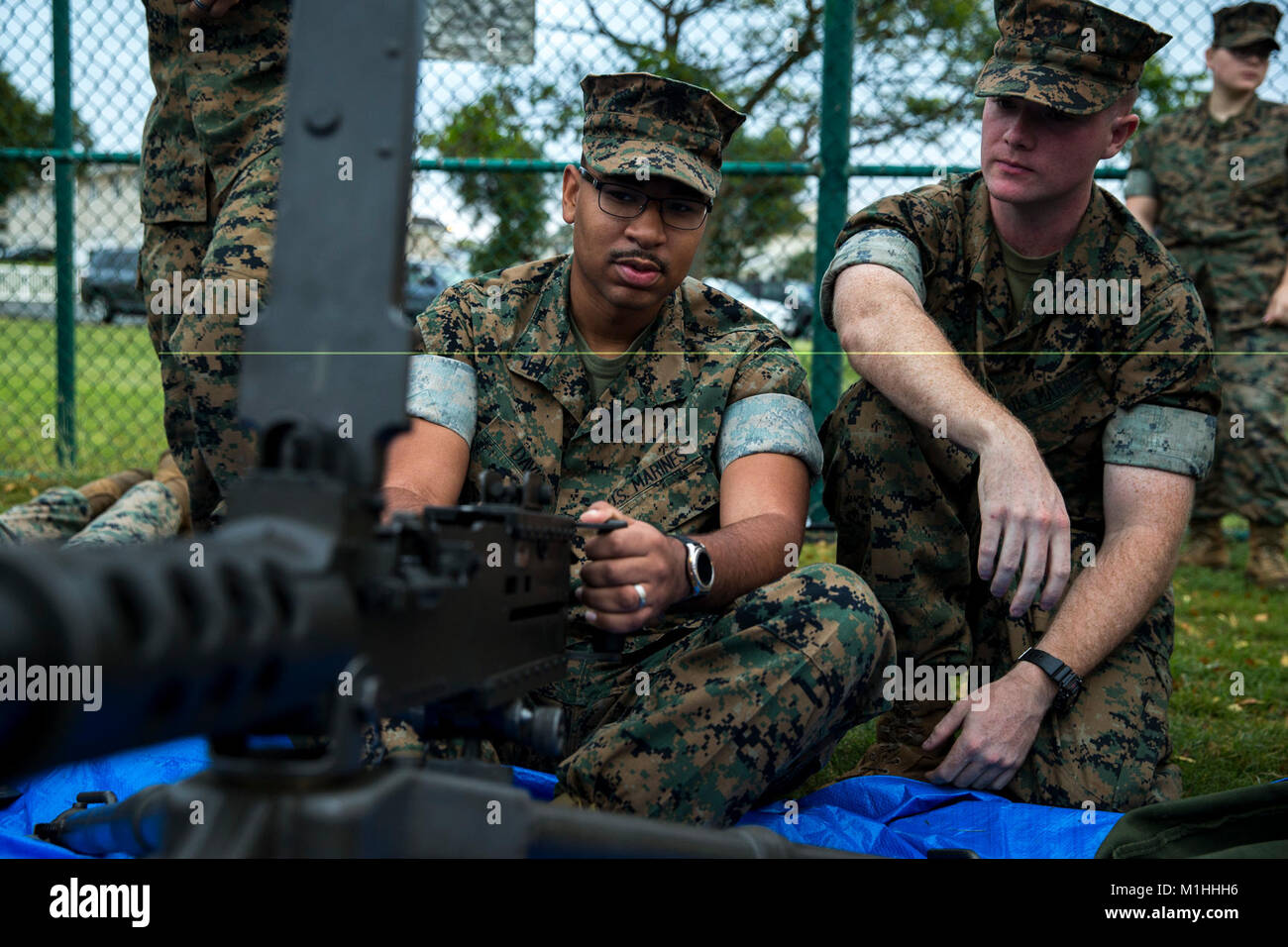 U.S. Marine Corps Lance Cpl. Noah Davis, with Headquarters Battalion ...