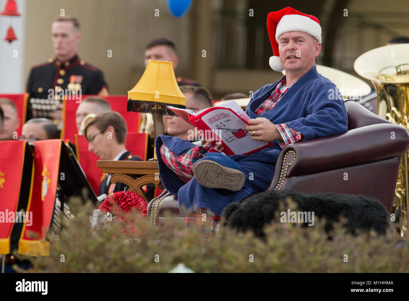 Master Gunnery Sgt. Brian Paradis, right, a band master with Marine ...