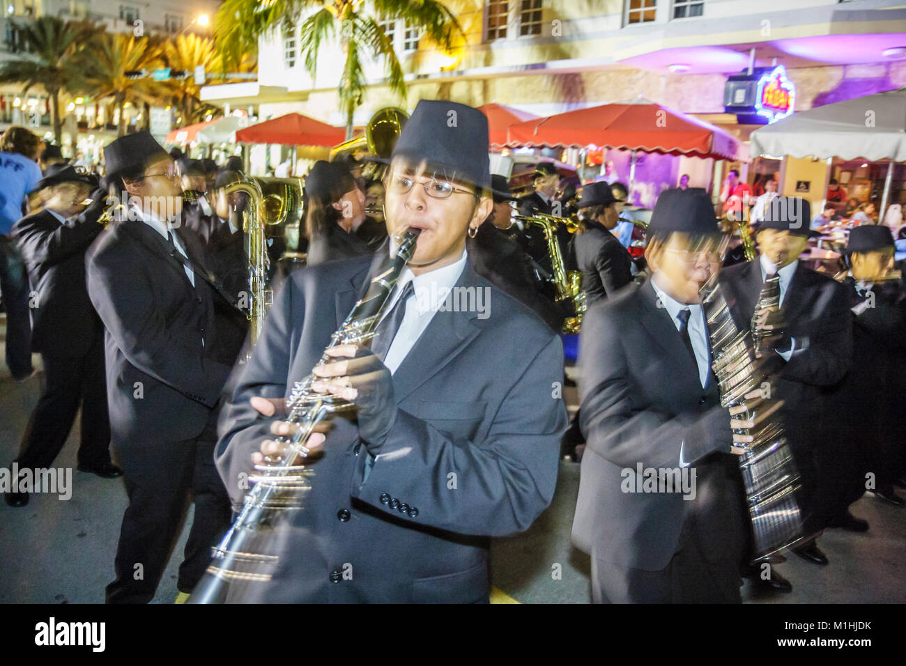 Miami Beach Florida,Ocean Drive,Art Deco Weekend,parade participants ...