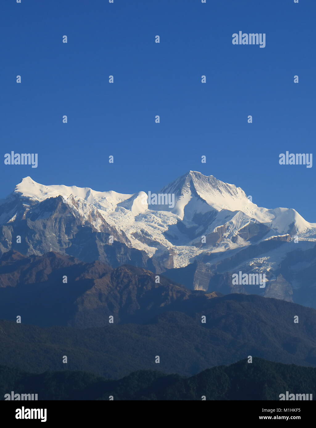 Machhapuchhre Himalaya mountain landscape Annapurna Pokhara Nepal Stock ...