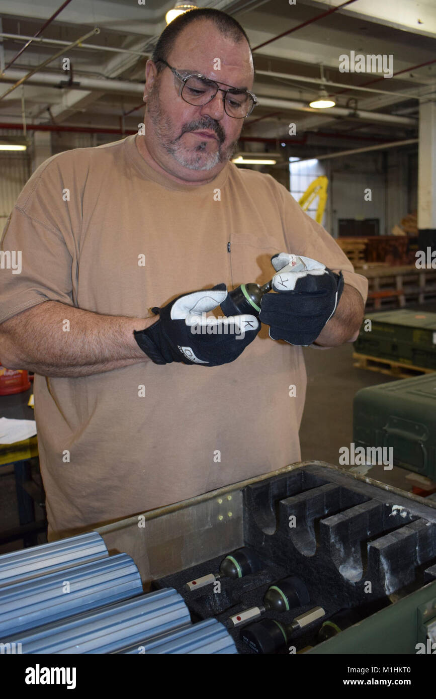 Crane Army Ammunition Activity employees inspect VX99 Stinger practice ...