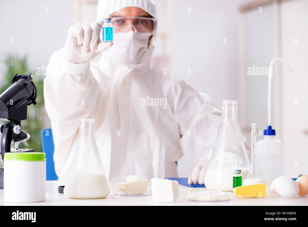 Food scientist testing new stuff in the lab Stock Photo - Alamy