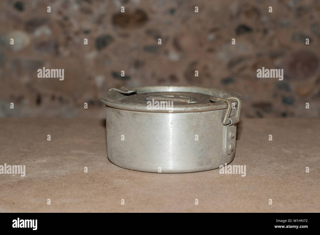 antique aluminium lunch box Stock Photo - Alamy