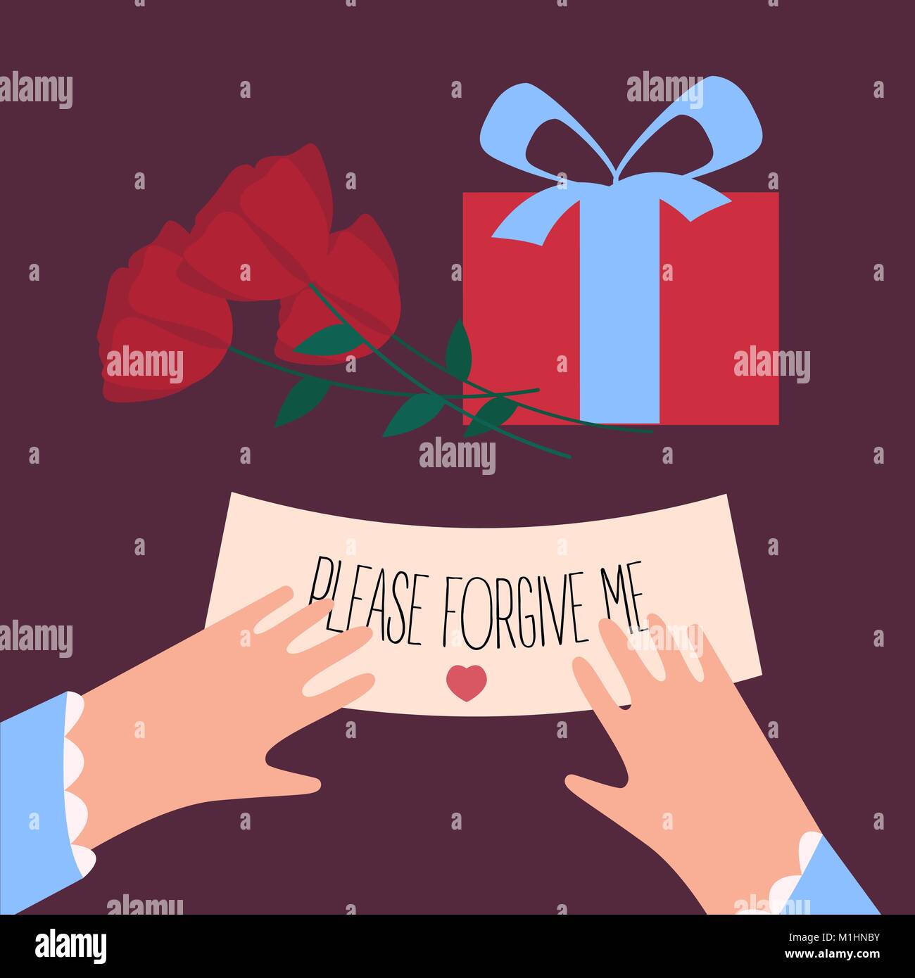 Forgive note Stock Vector Images - Alamy