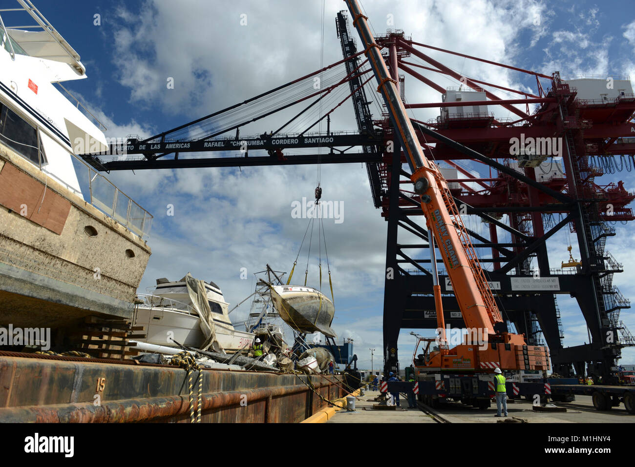 Members of the Hurricane Maria ESF-10 response team transition impacted ...