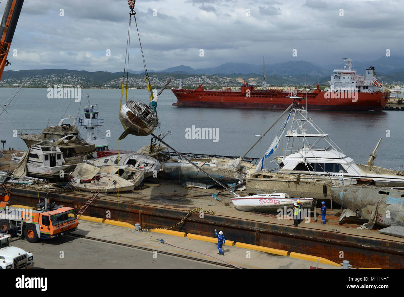Members of the Hurricane Maria ESF-10 response team transition impacted ...