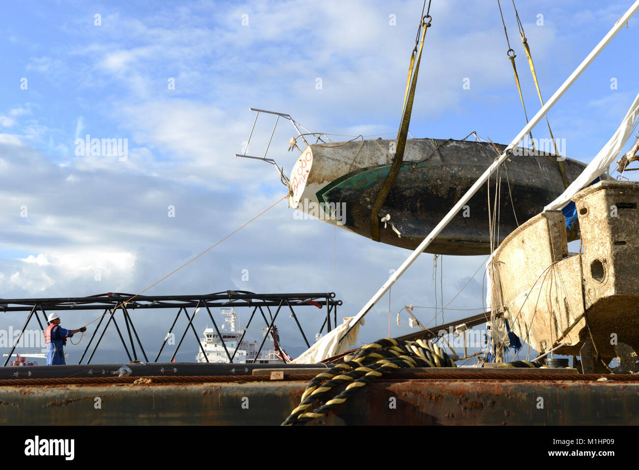 Members of the Hurricane Maria ESF-10 response team transition impacted ...