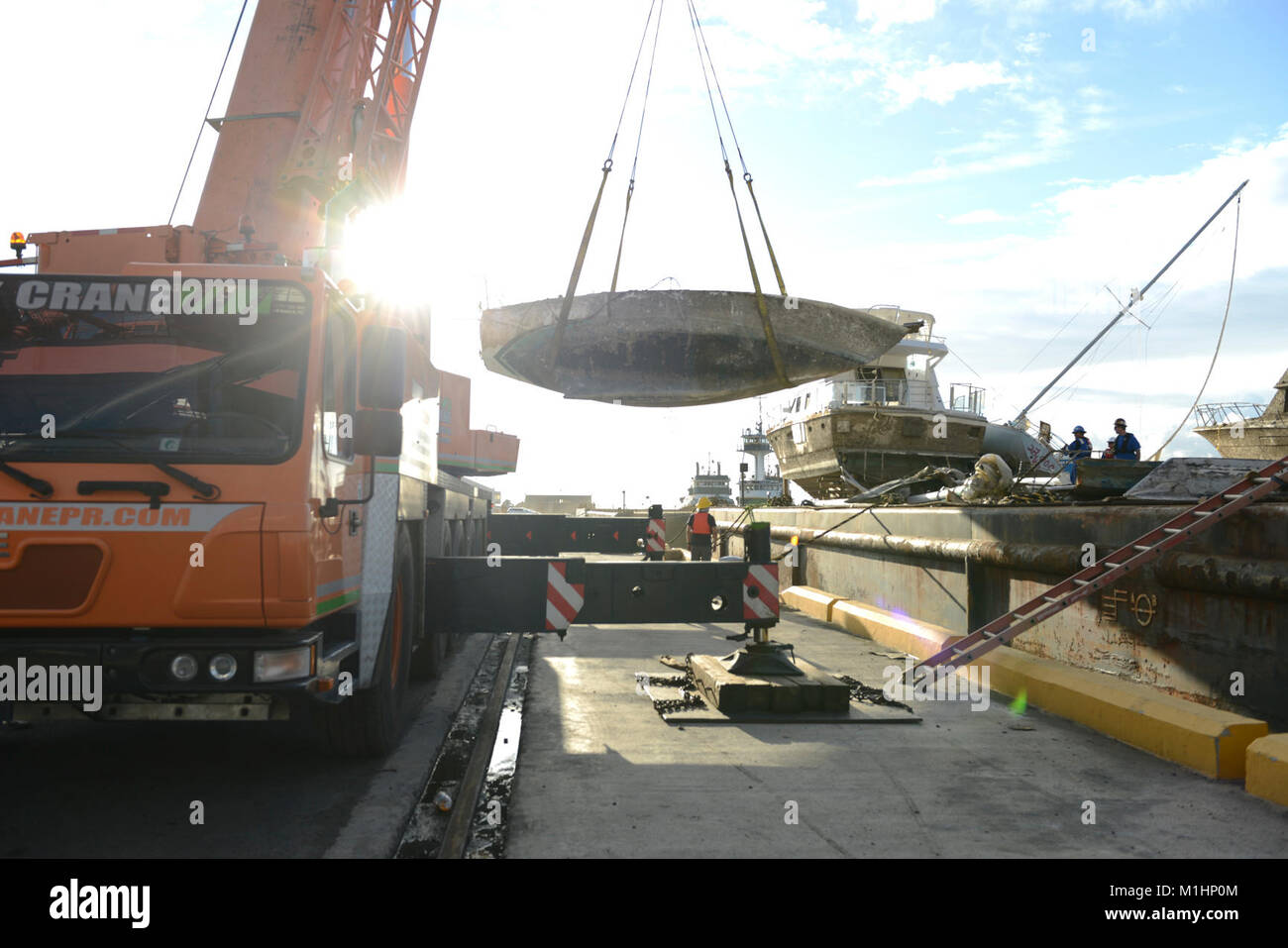 Members of the Hurricane Maria ESF-10 response team transition impacted ...