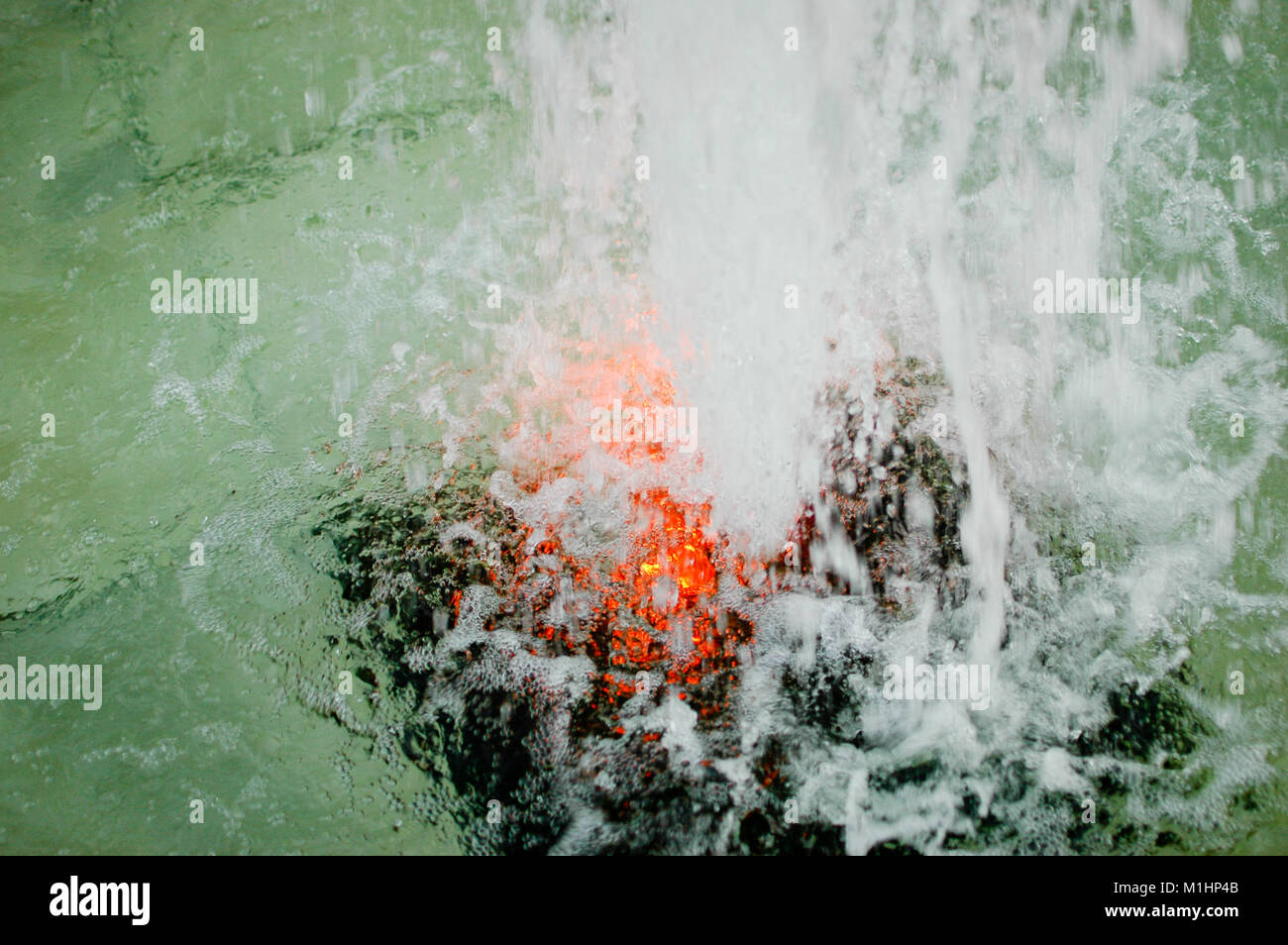 White and colored water fountain hi-res stock photography and images ...