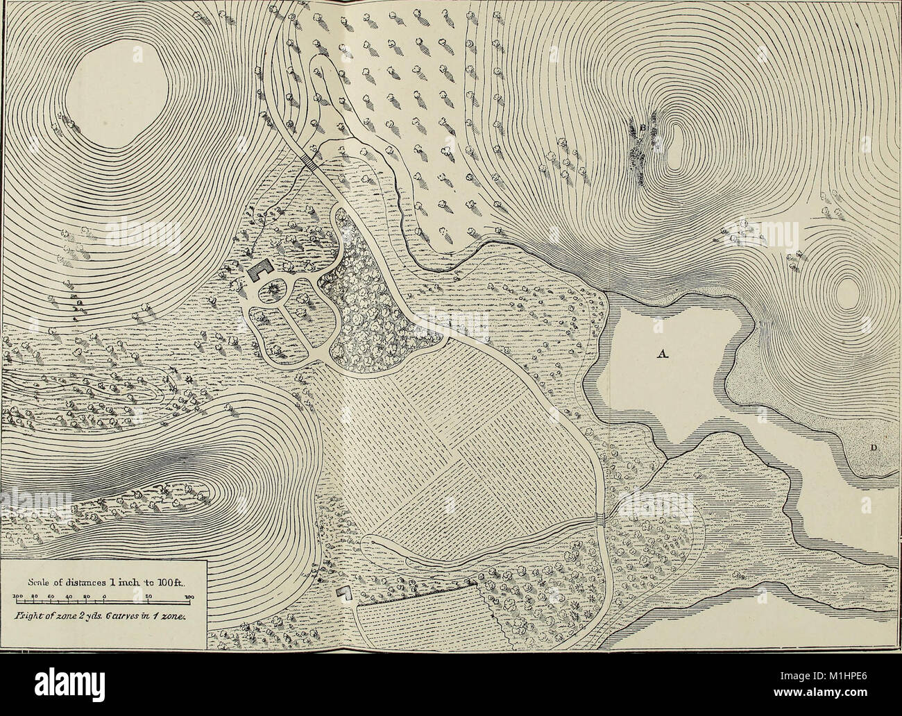 This 1885 manual on topographical drawing provides instruction on ...