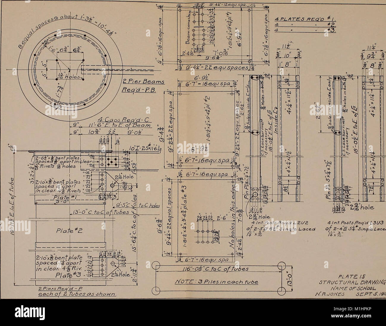 A 1907 educational resource focusing on structural drafting, teaching ...