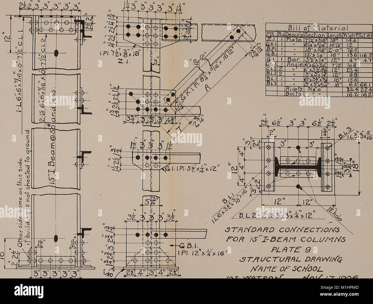 This 1907 course offers instruction in structural drafting, focusing on ...