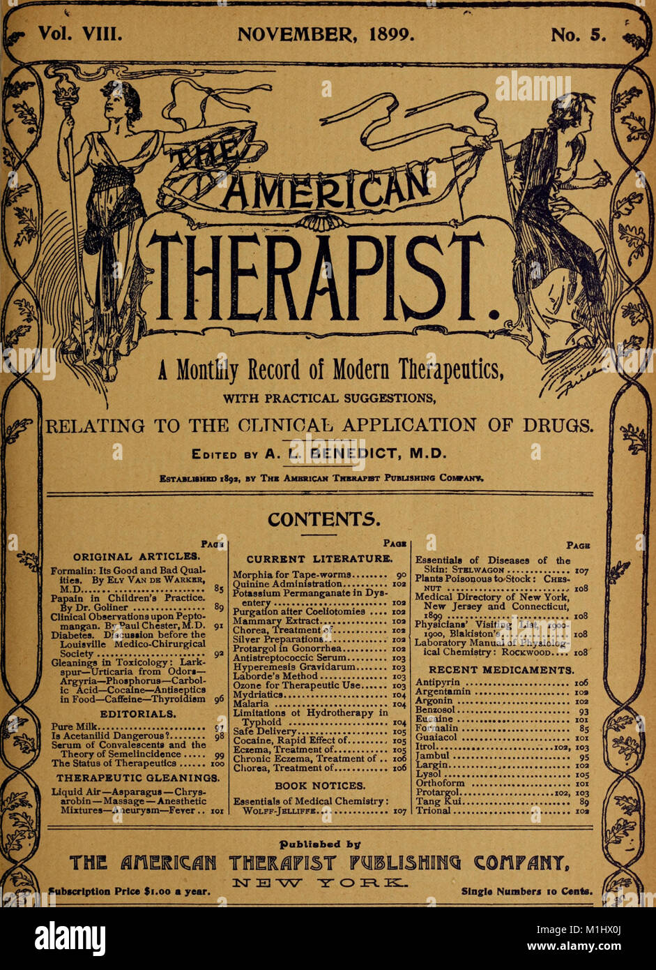 The 1899 *American Therapist* magazine discusses developments in ...