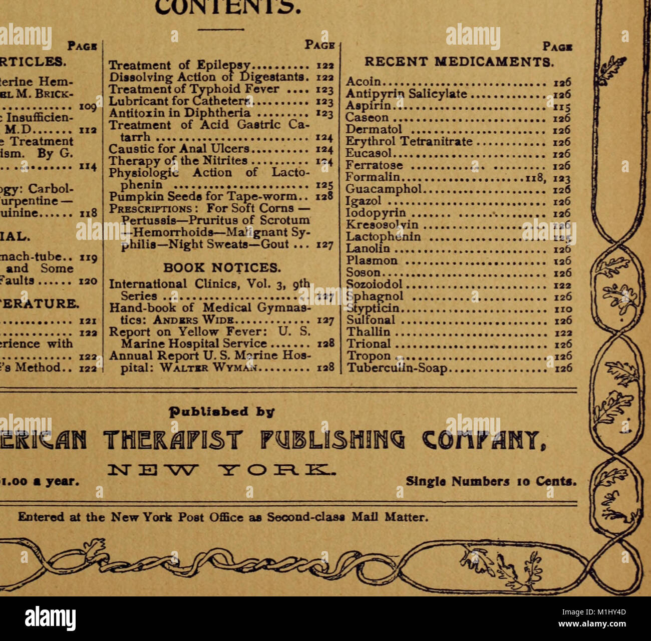 *American Therapist* (1899) is a periodical focusing on therapeutic practices, medical ...