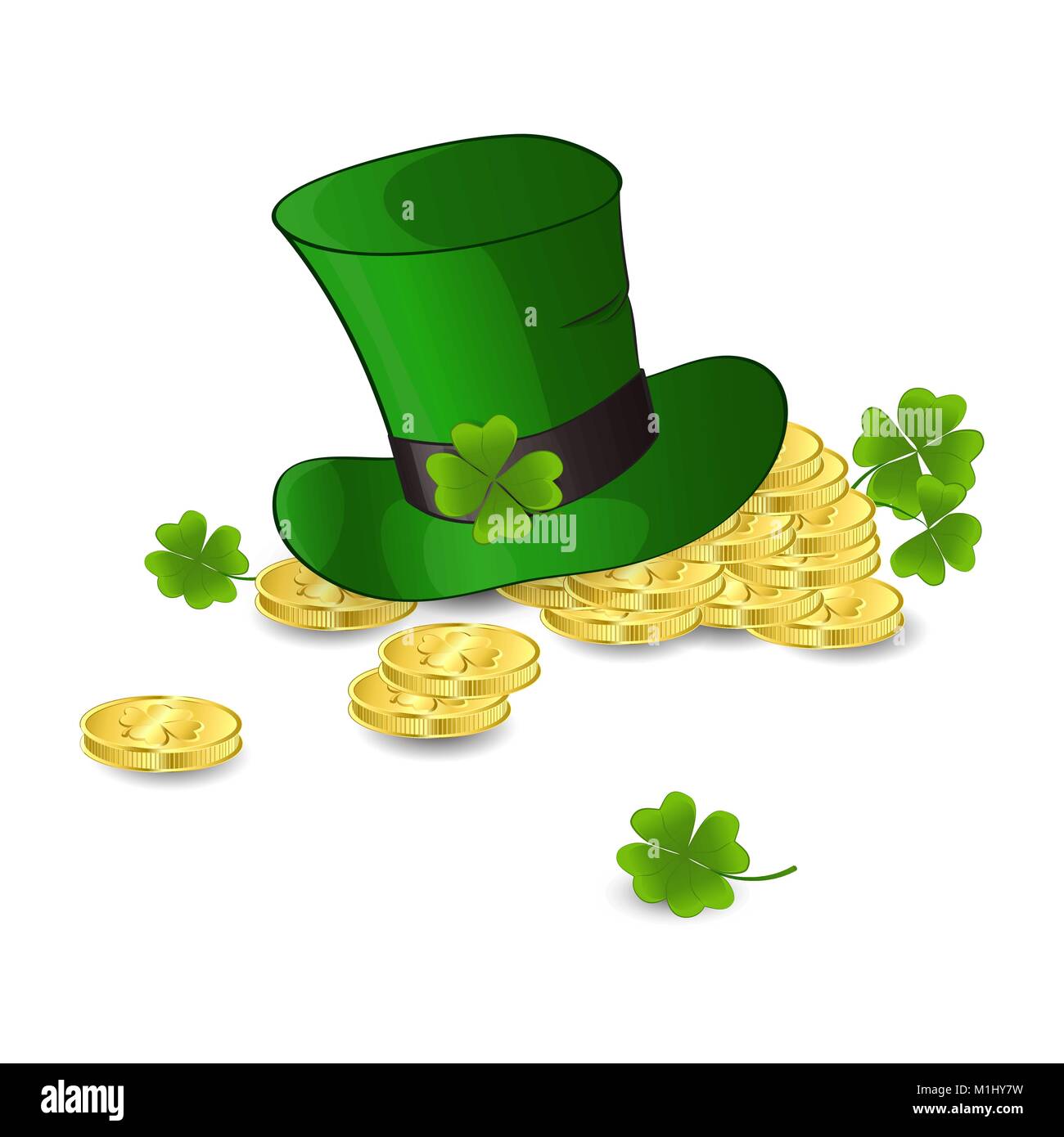 St patrick hat clover Stock Vector Images - Alamy