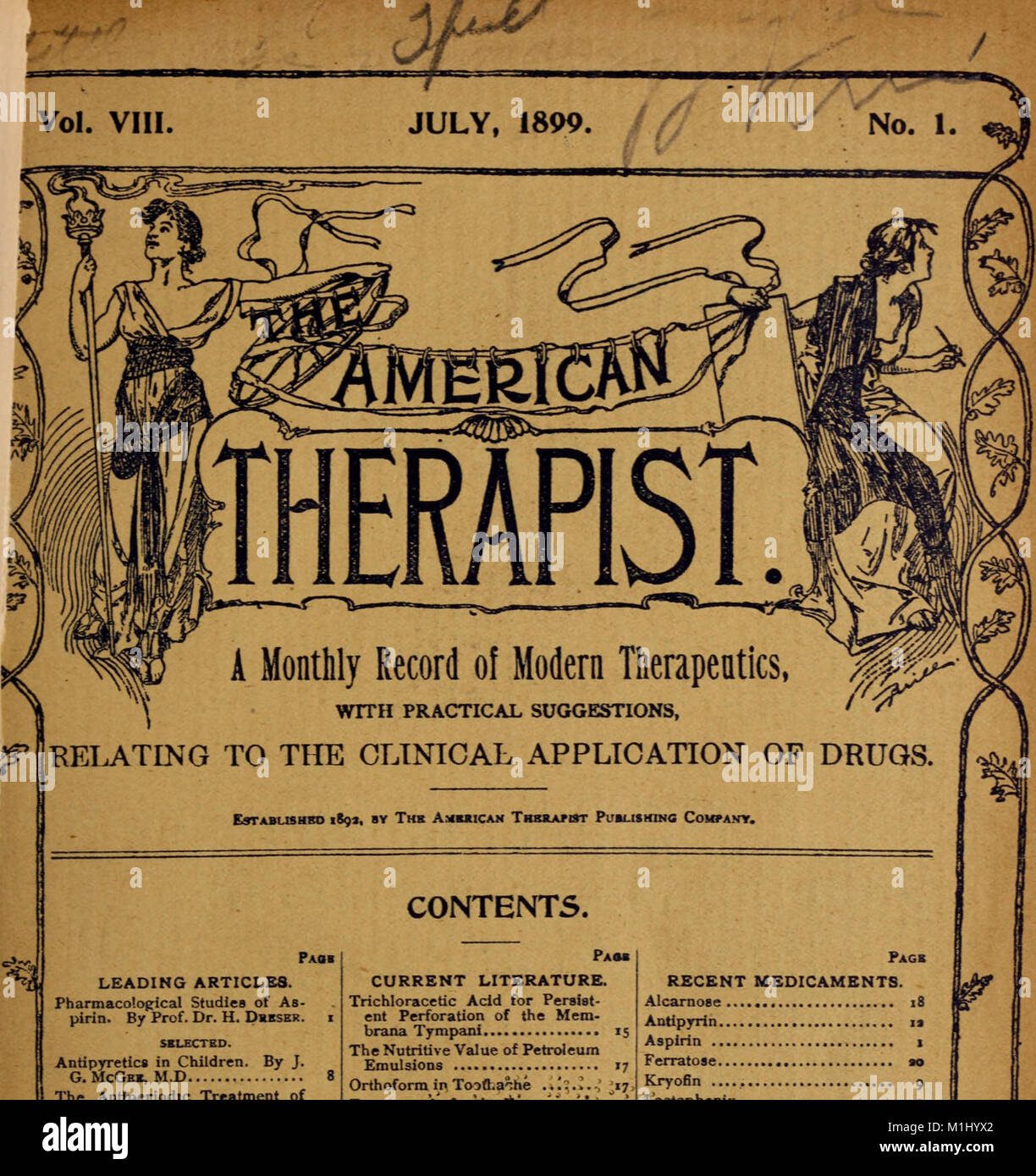 The 1899 publication 'American Therapist' focuses on the practices ...