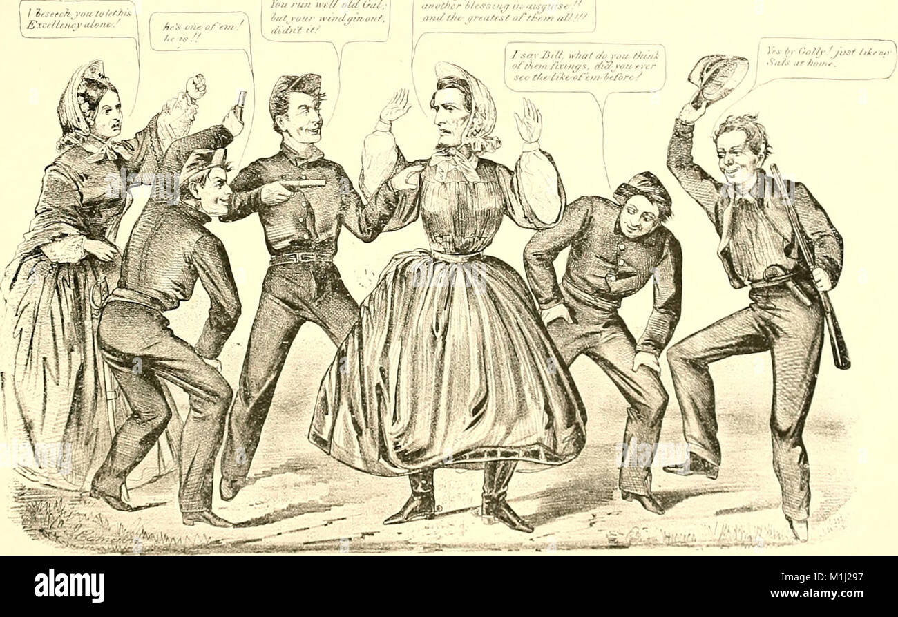 A 1918 collection of American caricatures focusing on the Civil War ...