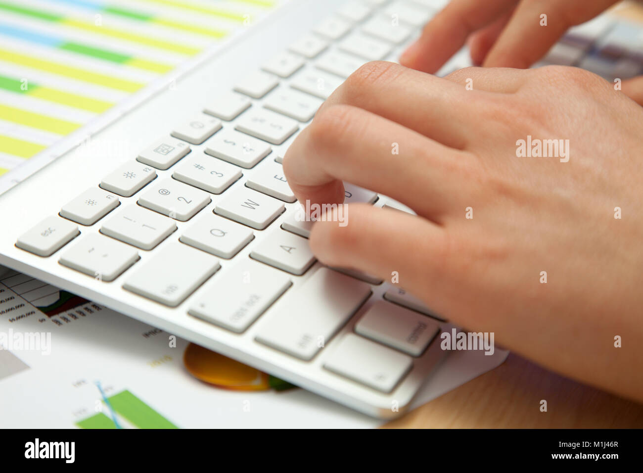 Data entry hands typing hi-res stock photography and images - Alamy
