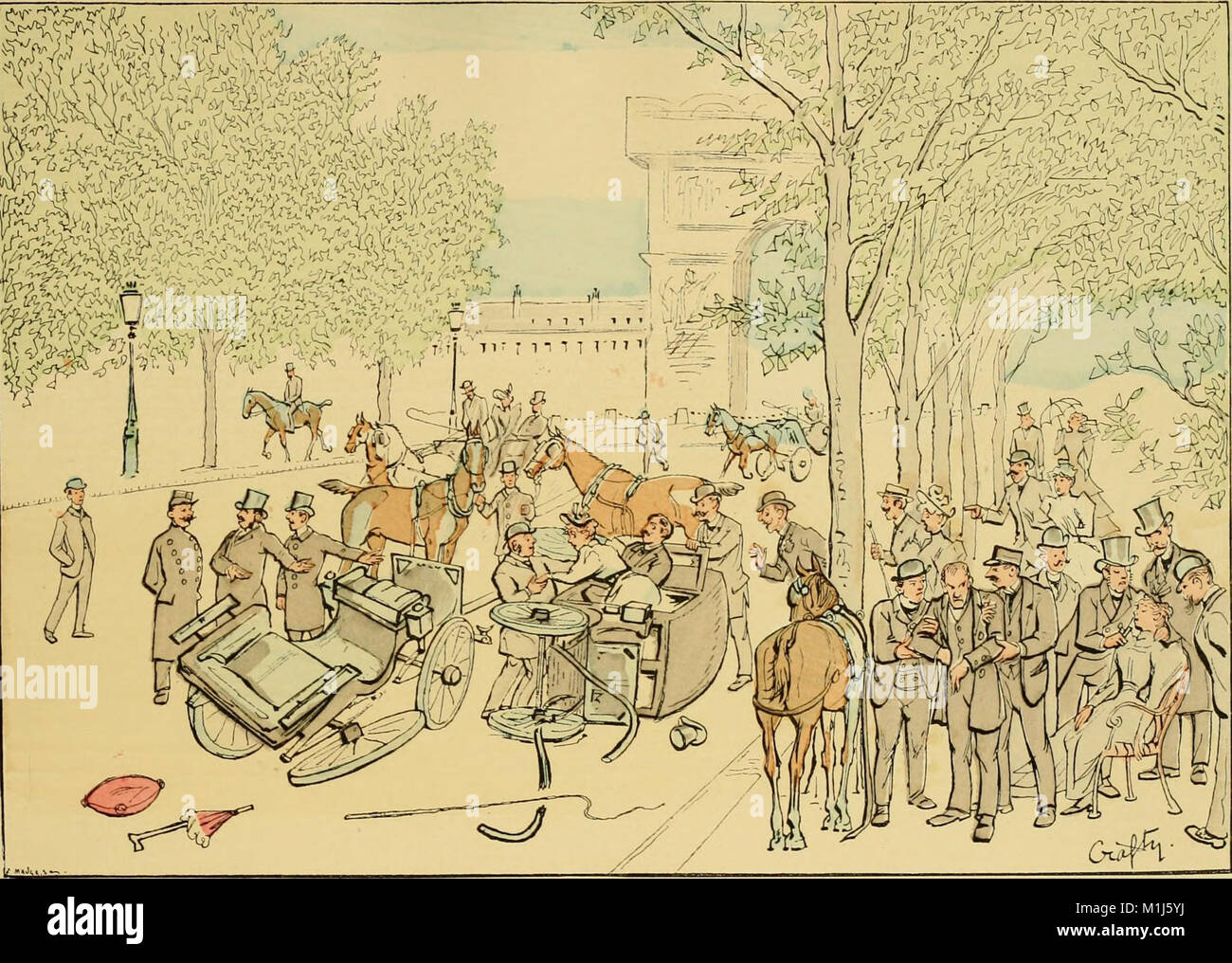 This 1894 work, titled A travers Paris, offers a detailed exploration ...