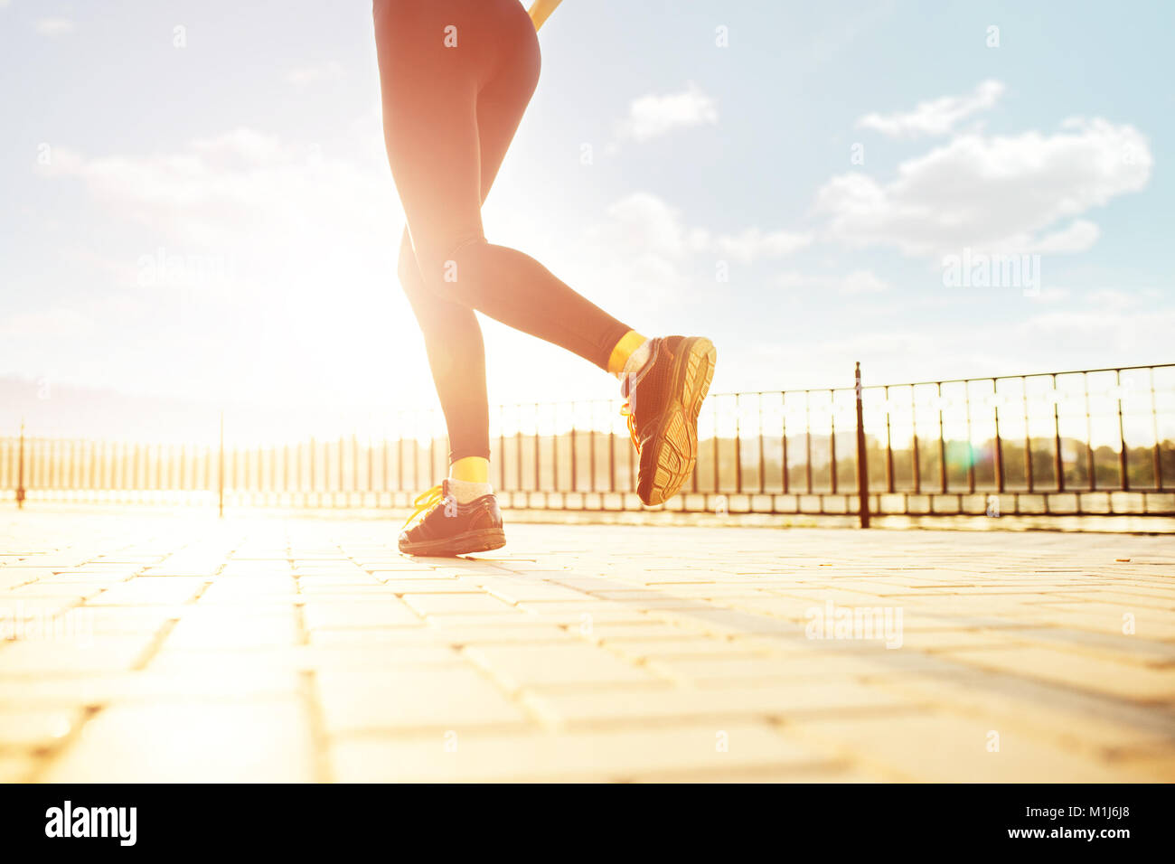Female runner feet hi-res stock photography and images - Alamy