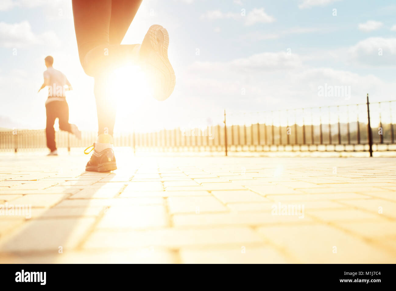 Female runner feet hi-res stock photography and images - Alamy